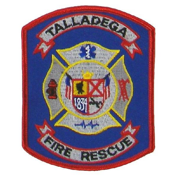 TALLADEGA FIRE RESCUEのワッペン（Smallサイズ）アイロン装着可能です。大きさは約横9cm・約11.2cmとスモールサイズです。洋服の胸・袖・カバンなどにつけてアクセントにどうぞ。ワッペンSmallサイズのみ、10枚ま...