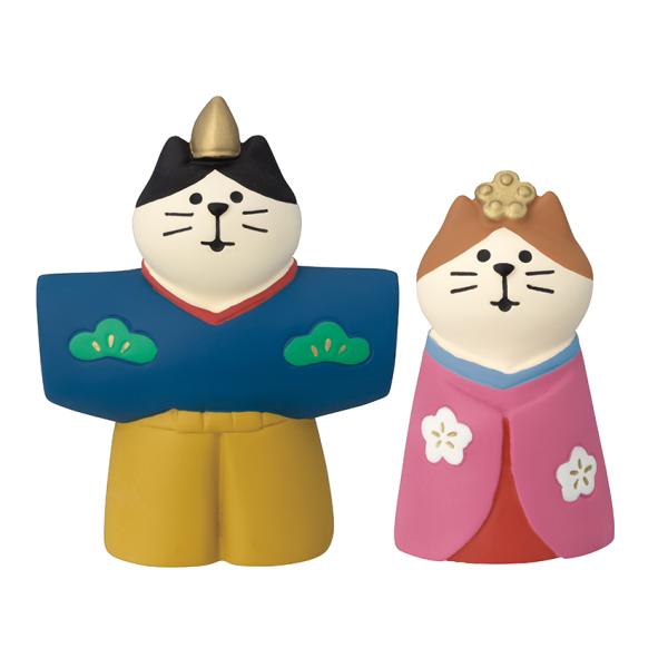 デコレ　コンコンブルぽかぽかひなたのおひなさま猫雛 立ち雛立ち姿が躍動的で自由な印象のおひなさま。さあ、どこへ出かけましょうか。うららかな日差しに誘われて、おひなさまたちはお外へお散歩に。野に咲くお花、小鳥のさえずり...なんて気持ちいいの...