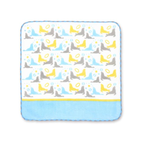 町娘のハンカチーフ水族館篇アシカとボール町娘のハンカチーフ水族館篇今日は雨が降っているから水族館にいきましょう。水の中をすいすいと泳ぐ姿はまるで空を飛んでいるようね。表面ガーゼ地、裏面タオル地の2枚合わせはんかち。サイズ：25x25cm綿１...