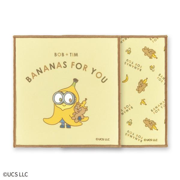 ミニオンズ ミニタオル 2枚セットBOB＆TIM バナナ15×15cmの小さなハンカチ。2カバンの中にもすっぽり入るミニハンカチ。2枚セットでギフトにもおすすめです♪サイズ：15×15cm本体：表　綿100％裏　タオル　綿100％日本製この...