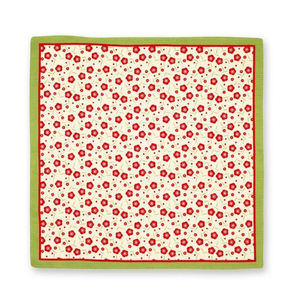 おかみさんの小風呂敷梅お弁当を包むのに最適な、使い勝手のいい大きさの小風呂敷。同じ柄でも包み方次第でたくさんの表情を見せるのも魅力のひとつです。サイズ：50x50cmタペストリーとして飾っても、小風呂敷としても、お弁当包みとしても利用できま...