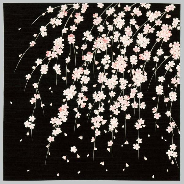 綿小ふろしきしだれ桜小風呂敷ふろしき タペストリーとしてだけでなく、スカーフやミニバッグとしてお弁当箱包みとしてさまざまなシーンで使い分けのできるふろしきとして幅広くお使いいただけます。素材：綿100%（シャンタン生地使用）日本製サイズ：5...