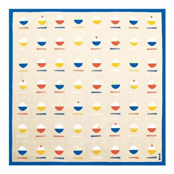 濱文様　小布 ご飯いただきます小布サイズ：50x50cmタペストリーとして飾っても、小風呂敷としても、お弁当包みとしても利用できます（あすつくご希望の場合）必ず、宅配便をお選びください（送料がお選びいただけます）追跡番号付きポスト投函のメー...