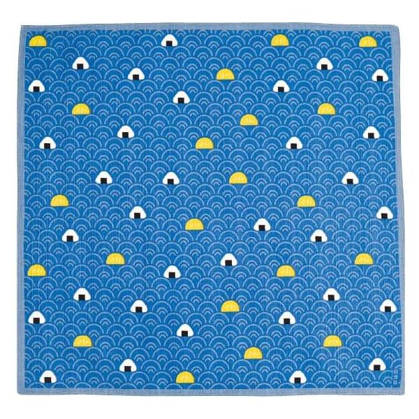 濱文様　小布 おむすび海波小布サイズ：50x50cmタペストリーとして飾っても、小風呂敷としても、お弁当包みとしても利用できます（あすつくご希望の場合）必ず、宅配便をお選びください（送料がお選びいただけます）追跡番号付きポスト投函のメール便...