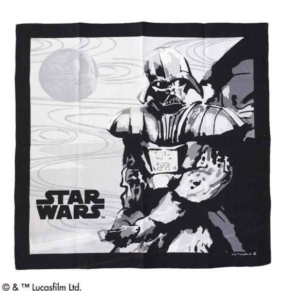風呂敷STAR WARSダークブラッシュダースベイダーの構造が描かれた墨絵タッチがとってもクールな風呂敷です。使用してもインテリアとして飾っても良いおすすめ商品です♪サイズ：70x70cm品質：綿100％シャンタン生地・染料プリント日本製初...