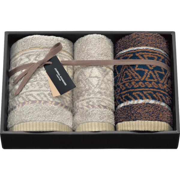 ブラウン、グレーとネイビーの落ち着いたカラーの組み合わせなので、様々な贈答シーンにお使いいただけます。商品内容●フェイスタオル２枚・タオルチーフ１枚サイズ：30×20×6.5cm重量：約395g型番：FJS3061商品材料：●綿７０％・再生...