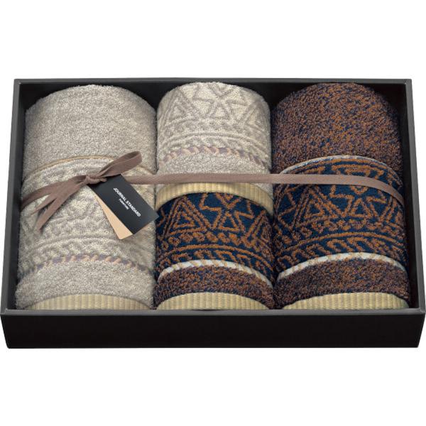 ブラウン、グレーとネイビーの落ち着いたカラーの組み合わせなので、様々な贈答シーンにお使いいただけます。商品内容●フェイスタオル・ウォッシュタオル各２枚サイズ：38×25×7.5cm重量：約580g型番：FJS4061商品材料：●綿７０％・再...