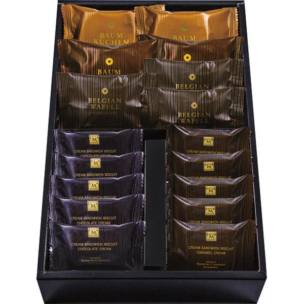東京自由が丘にある人気のスイーツ専門店【マジ・ドゥ・ショコラ】監修の焼き菓子の詰合せです。商品内容●ベルギーワッフル（ショコラ）×３、バームクーヘン（ショコラ・ミルク）×各２、クリームサンドビスケット（ショコラ・キャラメル）×各５サイズ：2...