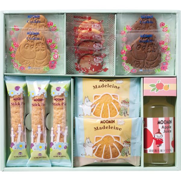 世界中で愛され続けるムーミン。人気キャラクターたちが作るムーミンの世界を、お菓子やジュースを詰め合わせたスイーツギフトセットと一緒にお届けします。商品内容●アップルジュース１８０ｍｌ×１、ブルーベリースティックパイ×３、バニラマドレーヌ・フ...