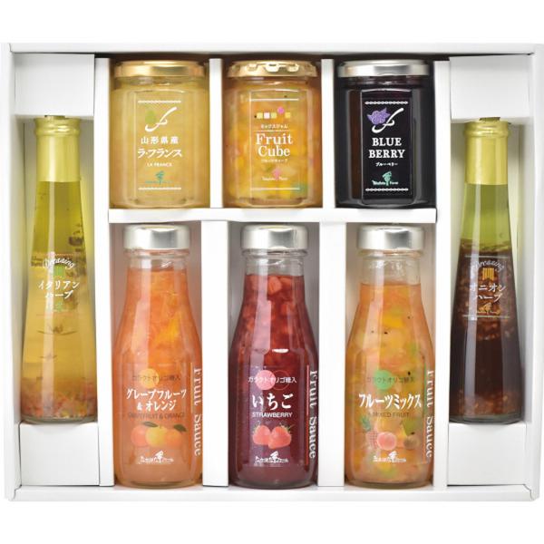 果実本来の果肉感、味、香りを生かしたジャムと素材の持ち味を大切に仕上げたドレッシング、プレーンヨーグルト等にお使いいただけるガラクトオリゴ糖入りフルーツソースの詰合せです。商品内容●ジャム（山形県産ラ・フランス・ブルーベリー）各１４５ｇ×１...