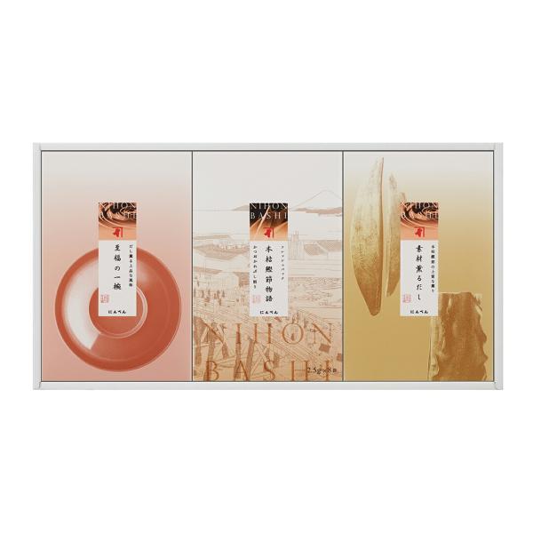 【本枯鰹節物語】鰹節専門店にんべんの伝統的な製法に基づいて仕込んだ削り節パックです。カビ付けと天日干しを4回以上繰り返しました。【至福の一椀】だしの風味を活かしたおみそ汁とお吸い物です。具材ブロックと調味ブロックに分け、素材本来の風味を一層...