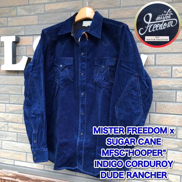 コットン100%、ミスターフリーダム オリジナルのインディゴコーデュロイ生地を使用した「DUDE RANCHER」。インディゴ特有のエイジング（経年変化）を楽しめる仕様。デニムを彷彿させる、各部のイエローのステッチワークが効いています。第一...