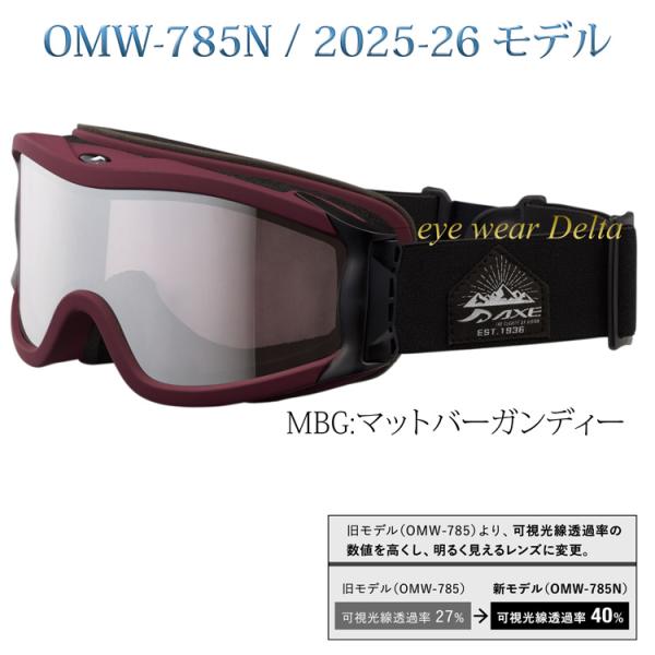 樹脂フレームのメガネにも対応した、必須の機能が搭載された実用性に優れたモデルOMW-785N〈MBG〉フレーム / マットバーガンディーレンズ / ライトピンクベース＋シルバーミラー可視光線透過率 / 40%[ サイズ ]幅:185mm ×...