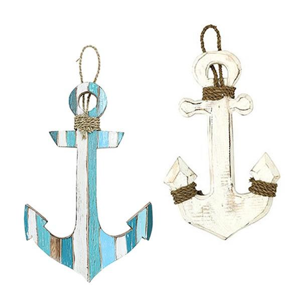 ■木彫りのオブジェ イカリＳ海を連想させる！イカリの壁掛けオブジェ♪ハンドメイドだから、どこかあたたたみ感じるイカリ。シャビーっぽいヴィンテージ感がおしゃれです。扉や壁などマリンテイストを演出したい場所に飾ってください。お部屋でビーチ気分が...