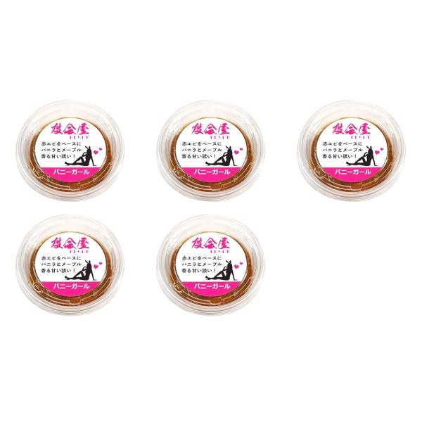 「商品情報」「主な仕様」度会屋バニーガール5個セット対象魚：タイ・イサキ・シマアジ赤エビをベースにバニラ、メープル、その他集魚剤に煙幕効果もプラス。食い渋り状態を打開する一手に！要冷凍：開封後はできるだけ早めにご使用ください原材料：赤エビ・...