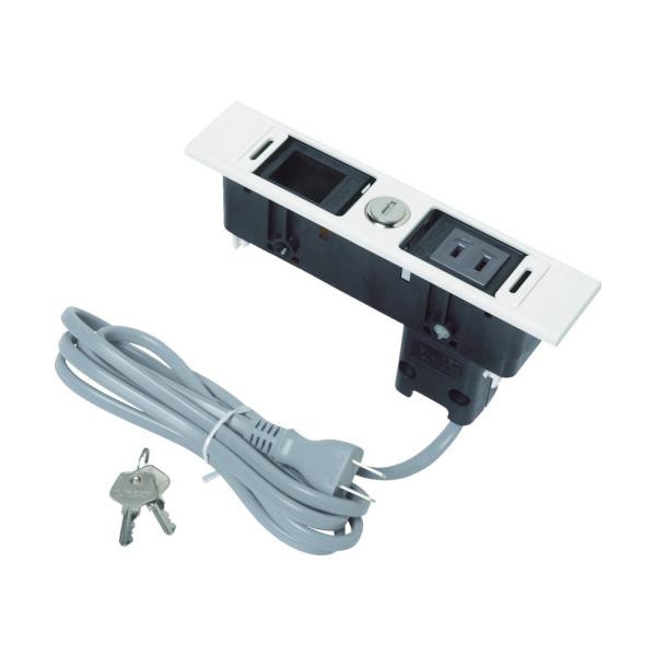 【仕様】●メーカー:スガツネ工業　●型番:DML-PB-L-WT　●商品名:デスクトップマルチタップ　●コンセント数:1　●ケーブル長(m):2　●幅(mm):42　●奥行(mm):90.2　●高さ(mm):196　●構成:電源+空き　●鍵...