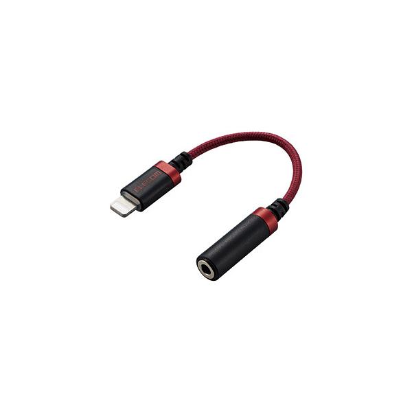 【仕様】●メーカー:ELECOM　●型番:MPAL35S01RD　●商品名:Lightning-φ3.5mmステレオミニジャック変換ケーブル　●高耐久タイプ　●コネクタ形状:Lightningオス-3.5mm4極ステレオミニジャック　●ケー...
