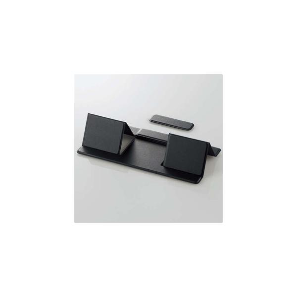 【仕様】●メーカー:ELECOM　●型番:PCA-LTSFSMBK　●商品名:ノートPCスタンド ●折りたたみ式 ●貼り付けタイプ ●薄型 ●対応サイズ:11.6〜13.3インチノートPC ●高さ約6cmアップ ●耐荷重(kg):10 ●カ...