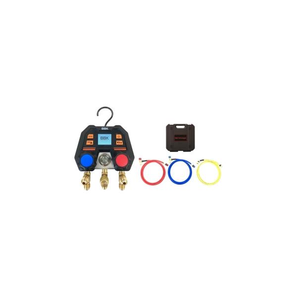 【仕様】 ●Bluetooth搭載デジタルマニホールド ●ECOバルブロータリーホースneoバージョンです。 ●対応冷媒は140種 専用アプリから入れ替え追加が可能 ●高精度の±0.5%FS(※1) ●継手はR-32、R410A用継手の5/...