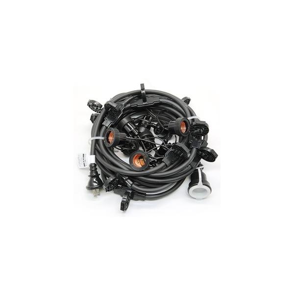 【仕様】●メーカー:長谷川製作所　●型番:CCB10ML10P1　●商品名:ワンタッチ提灯コード　●防水タイプ　●屋外用　●提灯(灯):10　●全長(m):10　●間隔(m):1　●E26ソケット　●定格:AC100V 50/60Hz　●ソ...