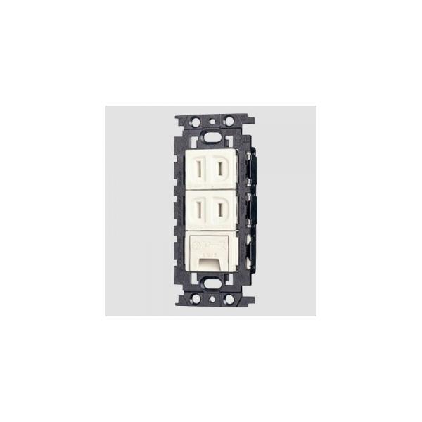 【仕様】　●メーカー:パナソニック　●型番:WN15524　●商品名:フルカラー 埋込絶縁扉付ダブルコンセント　●埋込絶縁扉付ダブルコンセント　●アースターミナル付　●定格:15A/125V　●絶縁取付枠付　●適合プレート:フルカラー3コ用...
