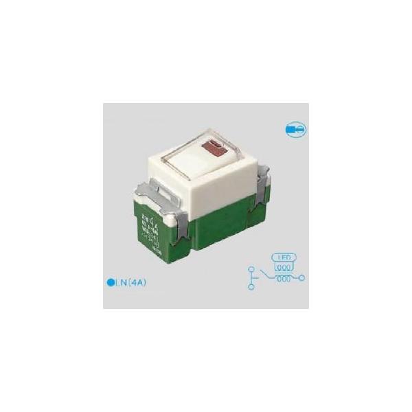 【仕様】●メーカー:パナソニック電工　●型番:WNH5141　●商品名:フルカラースイッチ 埋込パイロットスイッチB　●埋込パイロットスイッチB　●片切　●ネームなし　●4A 300V AC　●0.1A〜4A用　　※画像はWN5241を使用...