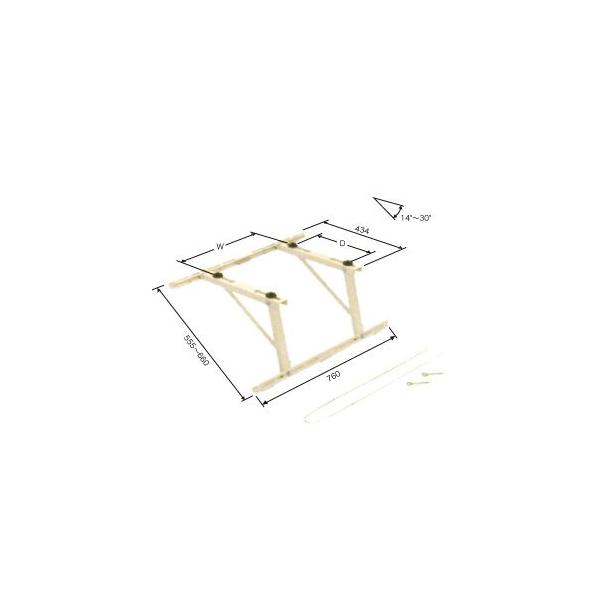 【仕様】●メーカー:日晴金属　●型番:CYUG　●商品名:クーラーキャッチャー　●用途:傾斜屋根用　●エアコン固定寸法:W100〜700、D160〜340　●使用荷重:80kg　●材料:ZAM&amp;reg;　●仕上げ:粉体塗装(ポリエス...