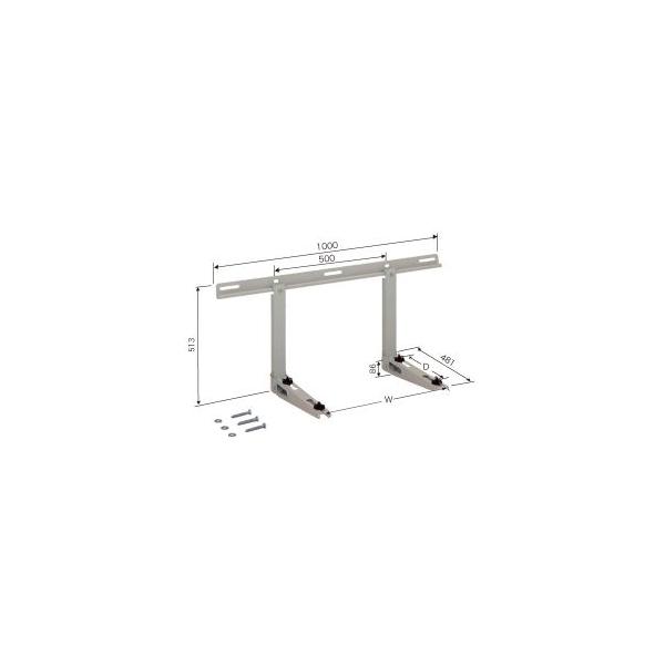 【仕様】●メーカー:日晴金属　●型番:CKZGL　●商品名:クーラーキャッチャー 壁面用 溶融亜鉛メッキ仕上げ　●用途:壁面用　●エアコン固定寸法:W70〜940、D160〜400　●使用荷重:80kg　●材料:熱間圧延軟鋼板(SGHC)/...
