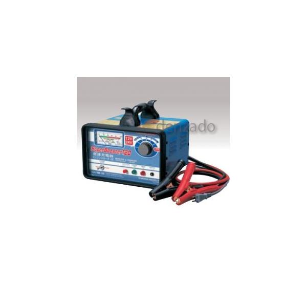 【特長】　●予備充電5分で完全始動、強力セルスタート付きの急速充電器です。　●大型ガソリン車・大型農機等もセル一発スタートできます。　　【仕様】　●メーカー:日動工業　●型番:NB120　●商品名:急速充電器　●12V/24V兼用　●定格入...