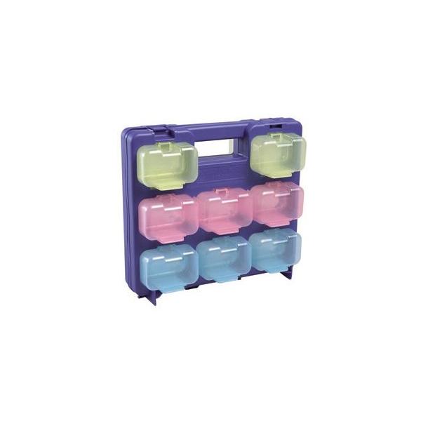 【特長】●ケースのない?パーツボックスの使いやすいミニタイプ。　●外枠に透明中箱がセットされているので、中身が一目瞭然。　●外枠は2分割でき、脱着も簡単で整理・保管・携帯に便利。　●スケルトン小箱は、パーツを入れたままスケルトンパーツボック...