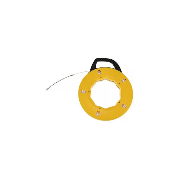 【仕様】 ●呼線と収納ケースがひとつになって、30mなのにコンパクト。 ●ハンディタイプで持ち運びが楽。 ●φ4mmからφ5mmへ太くなるテーパー形状のロッドで、曲がりにも押し込みにも強い。 ●テーパー形状のロッドは継金具がなく、入線時に引...