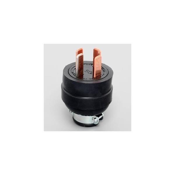 【仕様】●メーカー:アメリカン電機　●型番:R542　●商品名:さし込みプラグ　●平刃形　●ゴムカバータイプ　●定格:　・電流(A):50　・極数:接地形3P(3P・4W GND)　・電圧(V):250　●色:黒　●適用電線:2CT 14m...