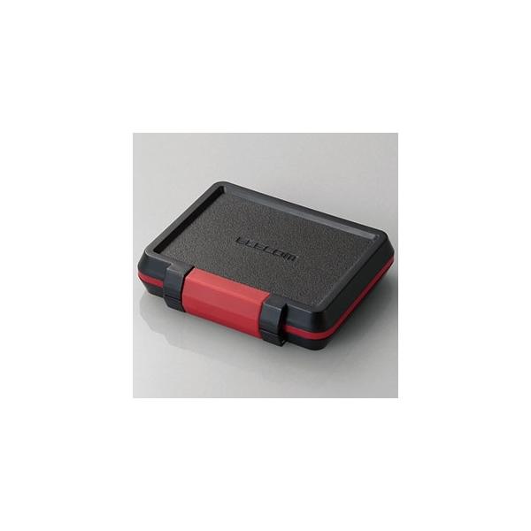 【仕様】●メーカー:ELECOM　●型番:CMCSDCHD02BK　●商品名:SD・microSD・XQDカードケース　●耐衝撃タイプ　●収納枚数:SDメモリカード×4、microSDメモリカード×4、XQDメモリカード×2　●材質:　・ケ...
