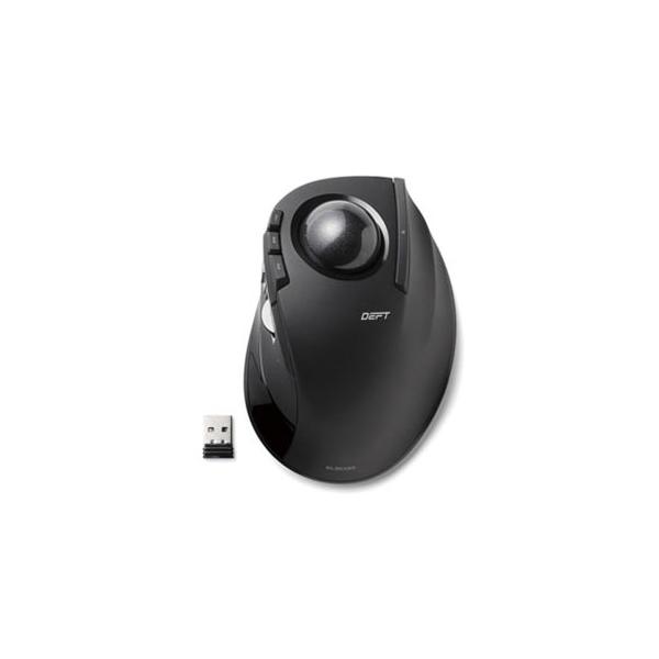 【仕様】●メーカー:ELECOM　●型番:MDT1DRBK　●商品名:ワイヤレストラックボールマウス　●DEFTシリーズ　●ワイヤレスタイプ　●人差し指操作タイプ　●Lサイズ　●カラー:ブラック　●読み取り方式:光学センサー方式　●射出光線...