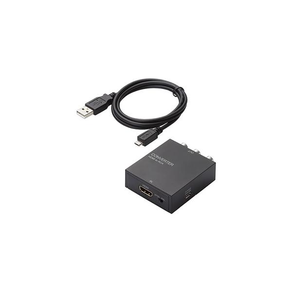 【仕様】●メーカー:ELECOM　●型番:ADHDCV02　●商品名:映像変換コンバーター　●コネクタ形状:　・入力側:HDMIタイプA19ピンメス　・出力側:コンポジット映像端子メス、アナログ音声端子(RCA)　・電源端子:USB(mic...