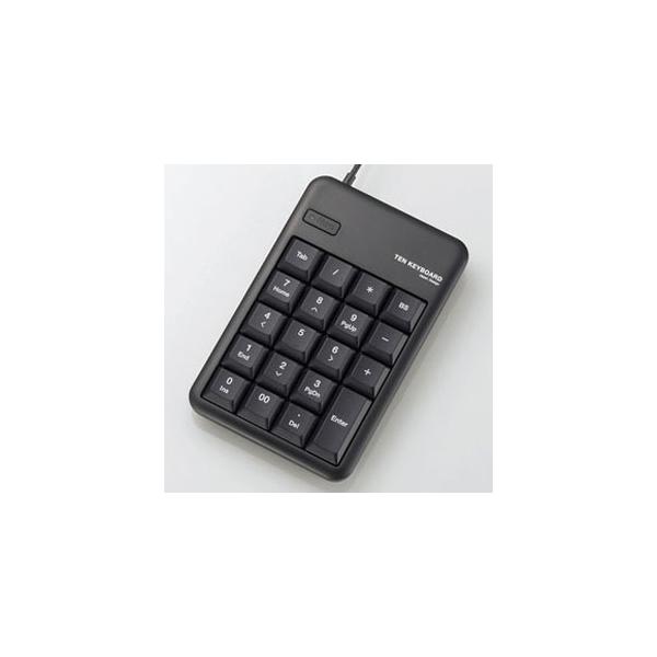 【仕様】●メーカー:ELECOM　●型番:TKTCM011BKRS　●商品名:有線テンキーパッド　●有線タイプ　●カラー:ブラック　●キータイプ:メンブレン　●キー配列:20キー　●キーピッチ(mm):19　●キーストローク(mm):2.3...
