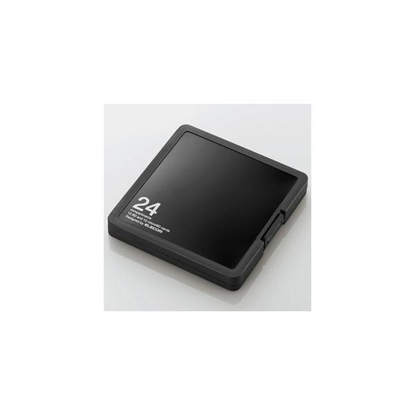 【仕様】●メーカー:ELECOM　●型番:CMCSDCPP24BK　●商品名:SD・microSDカードケース　●プラスチックタイプ　●収納枚数:SDメモリーカード×12、microSDメモリーカード×12　●材質:　・ケース本体:ポリプロ...