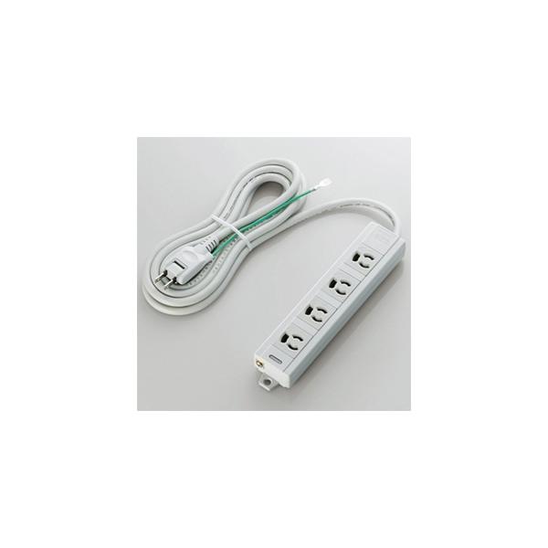 【仕様】●メーカー:ELECOM　●型番:T-T06-3430LG/RS　●商品名:3ピンプラグ対応抜け止めタップ