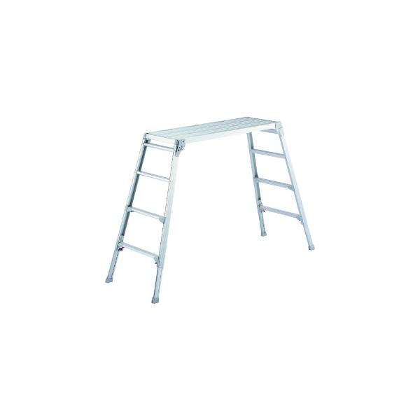 【仕様】 ●幅広天板と脚部伸縮で足元の安心感も抜群です。 ●最大使用質量(kg):100 ●天板高さ(m):1.01〜1.23 ●天板寸法(mm):1200×420 ●Aマーク:対応 ●収納時寸法(mm)全長×幅×厚さ:1230×610×1...