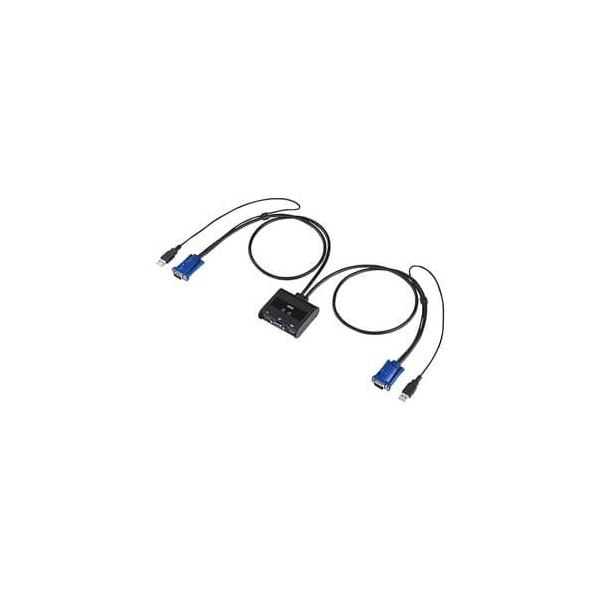 【仕様】●ケーブル一体型　●切替えポート:数2:1　●パソコン2台切替　●USB接続用　●コンパクトタイプ　●ノートパソコン対応　●オートスキャン機能搭載　●対応解像度:解像度2048×1536ドットまで表示可能(DDC2B対応)　●消費電...