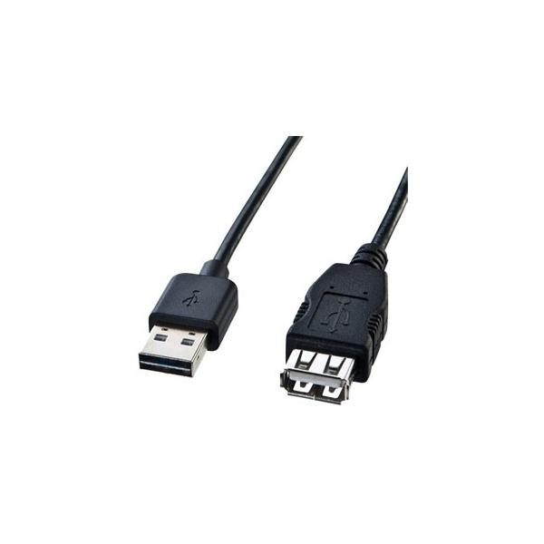【仕様】●メーカー:サンワサプライ　●型番:KUREN05　●商品名:両面挿せるUSB延長ケーブル　●延長用　●USB2.0対応　●カラー:ブラック　●ケーブル長(m):約0.5　●コネクタ形状:USB Aコネクタオス-USB Aコネクタメ...