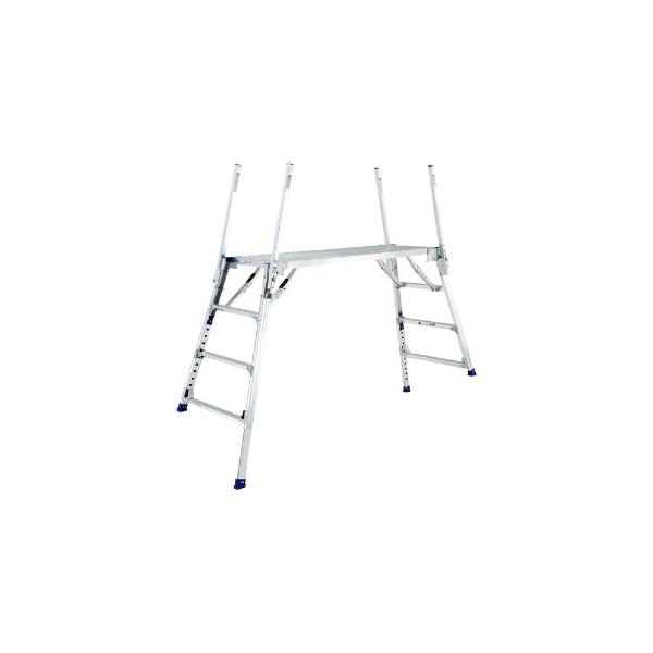 【仕様】 ●現場のニーズに対応した500mm幅のアルミ製足場台です。 ●開き止めユニットにロック機構を装備しました。 ●仮設工業会認定合格品のタフな業務用足場台です。 ●最大使用質量(kg):150 ●天板高さ(m):1.05〜1.48 ●...