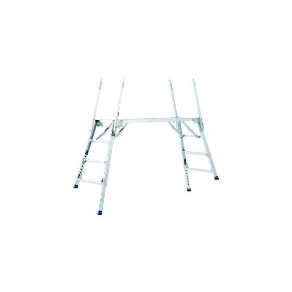 【仕様】 ●現場のニーズに対応した500mm幅のアルミ製足場台です。 ●開き止めユニットにロック機構を装備しました。 ●仮設工業会認定合格品のタフな業務用足場台です。 ●最大使用質量(kg):150 ●天板高さ(m):0.96〜1.30 ●...