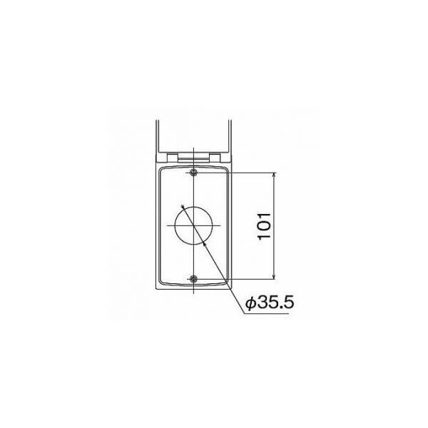 【仕様】●メーカー：明工社　●型番：ML1690　●商品名：ML防滴プレート　●キーなし　●丸形コンセント用 (Φ35.5)　●RoHS対応