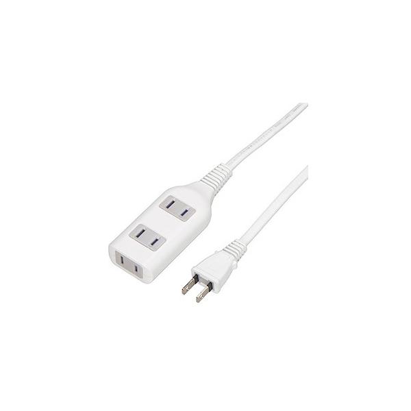 【仕様】●メーカー:電材堂　●型番:HSL302WHDNZ　●商品名:【ケース販売特価 10個セット】テーブルタップ　●カラー:ホワイト　●コンセント個口数:3　●定格容量:125V 15A(合計1500Wまで)　●プラグ形状:ストレート　...