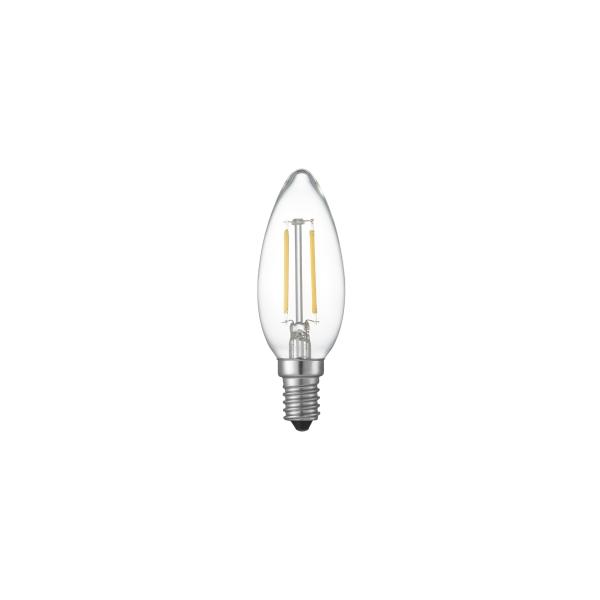 【仕様】 ●従来のLED電球に比べ、白熱電球に似たノスタルジックな雰囲気を演出 ●本体寸法:W32mm×H95mm×D32mm ●本体重量:13g ●口金:E14 ●材質:本体:ガラス、口金:ニッケルメッキ銅 ●光源:LED ●光源色:電球...