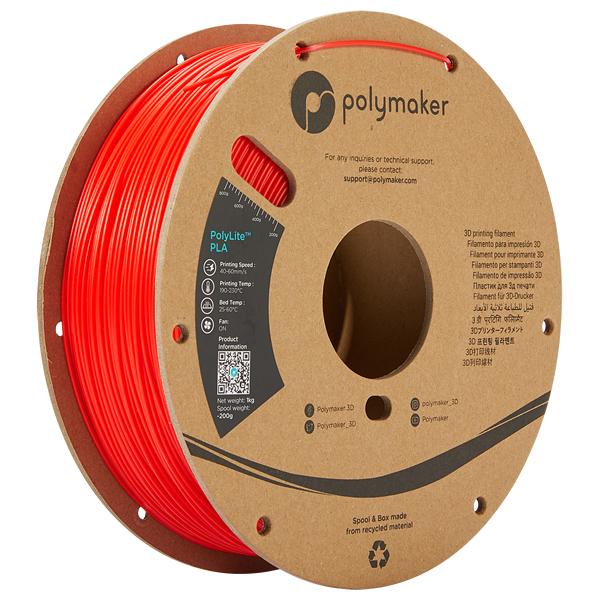 【仕様】●メーカー:Polymaker　●型番:PA02004　●商品名:フィラメント　●PolyLite　PLA　●カラー:レッド　●平均フィラメント径(mm):1.75(&amp;#xFF1C;±0.05、通常は〜±0.02)　●推奨プ...