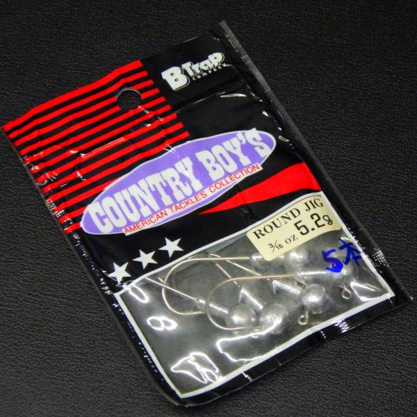 B-Trap COUNTRY BOY'S ラウンドジグ 3/16oz 5.2g ワームフック