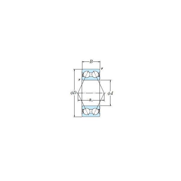 【特長】複列アンギュラ玉軸受は、2個の単列アンギュラ玉軸受の外輪背面を合わせ、内輪及び外輪をそれぞれ一体とした構造の軸受である。したがって両方向のスラスト負荷能力をもっている。