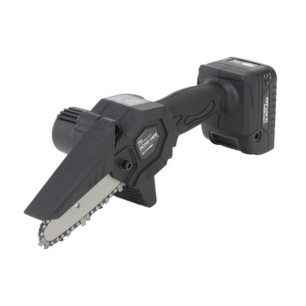 ＜商品概要＞●DC14.4V、リチウムバッテリ●切断能力　枝木や竹　直径100mm●片手で使える最軽量ハンディチェーンソー●クラス最速のチェーンスピードで枝も竹もバリバリ切れる●チェーンソーオイル付属ですぐ使える●枝100本切断可能なパワー...